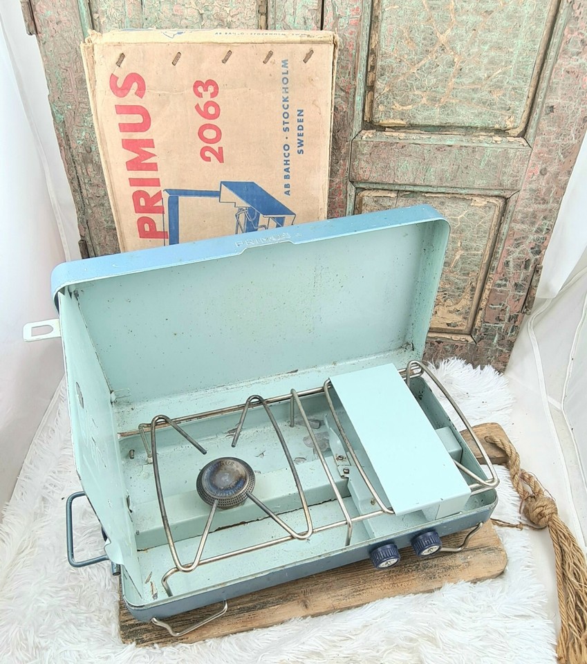 Vintage PRIMUS 2063 2- burner Gas Stove Camping Cooker Rechaud original ...