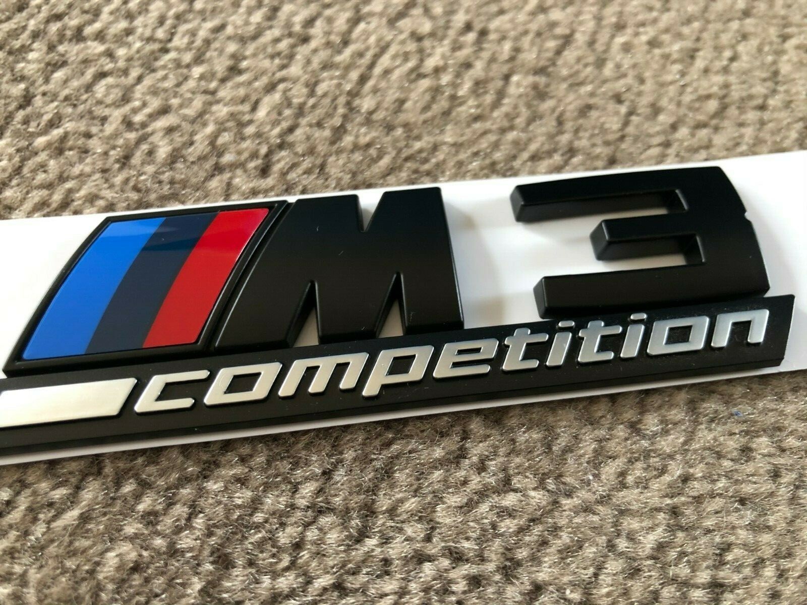Matt Black M3 Competition Trunk Tailgate Sticker Badge Emblem For BMW ...