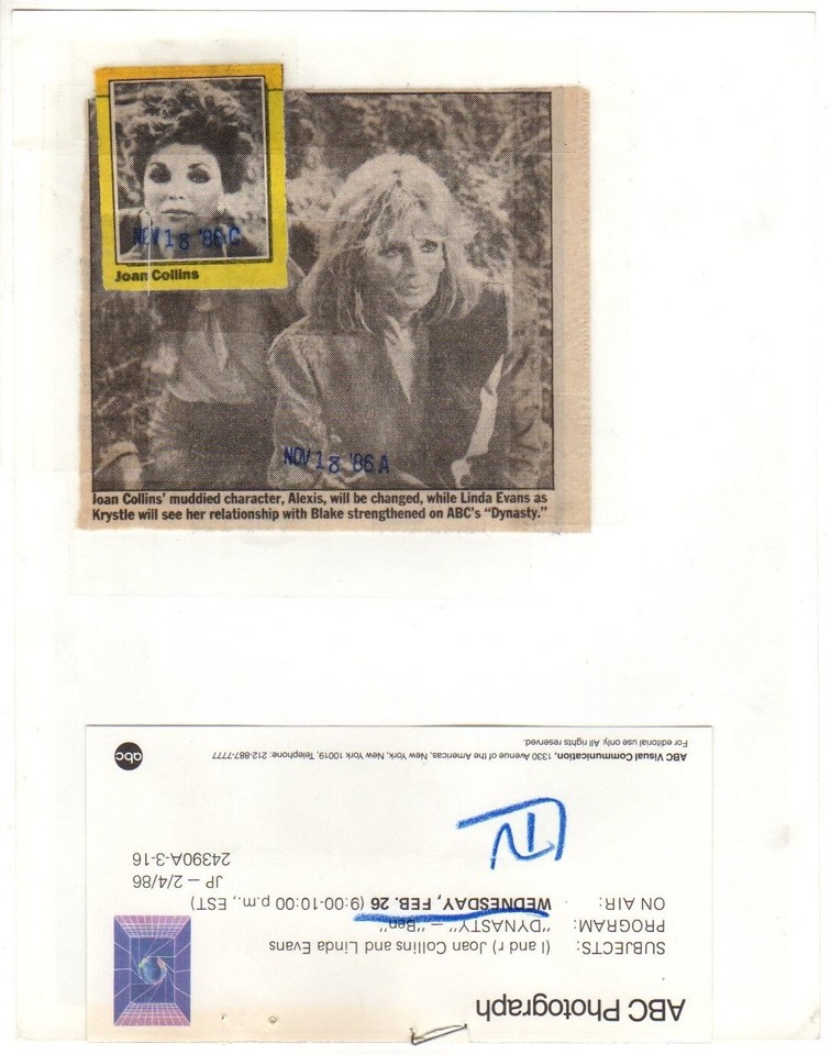 *DYNASTY (1986) Joan Collins & Linda Evans as Alexis Vs. Krystle Mud ...