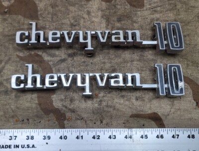 (2) 1971 1972 1973 1974 1975 1976 chevy van 10 emblem OEM CHEVROLET ...