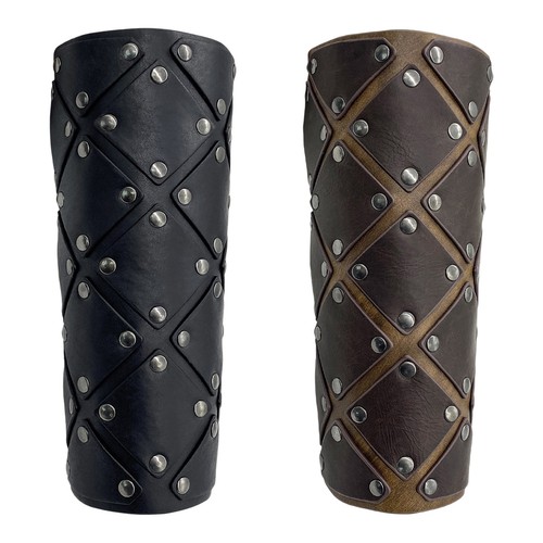 Medieval Arm Guards PU Leather Renaissance Adjustable Arm Guards | eBay
