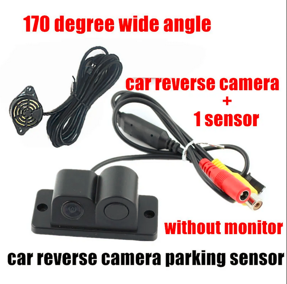 2in1 Car Parking Reversing Sensor Radar Rear View Backup Camera Alarm ...