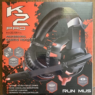 Run Mus K2 Pro High Performance Professional Gaming Headset NIB | eBay