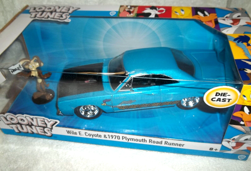 JADA TOYS 1970 ROAD RUNNER CAR &WILE E. COYOTE FIGURE 1/24 DIECAST ...