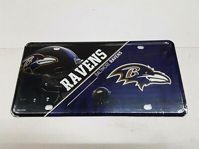Baltimore Ravens NFL " Split Design " Metal License Plate | eBay