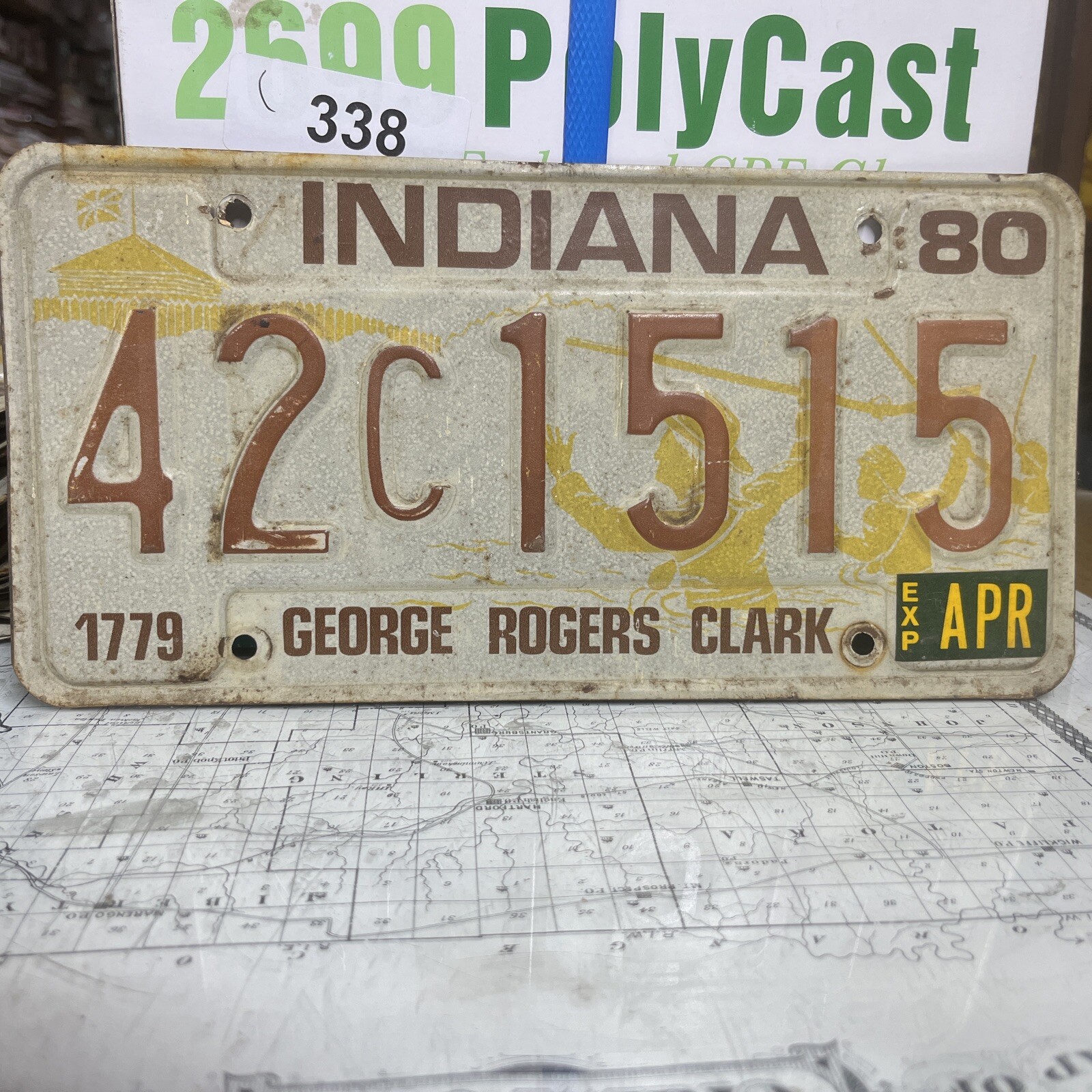 Vintage 1980 Indiana License Plate - Crafting Birthday MANCAVE slf | eBay