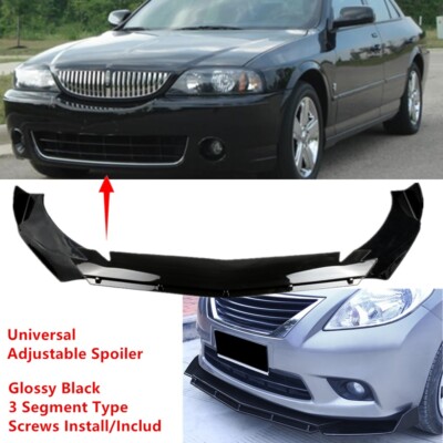 Universal Adjustable Black Fit For Lincoln LS 00-06 Front Lip Spoiler ...