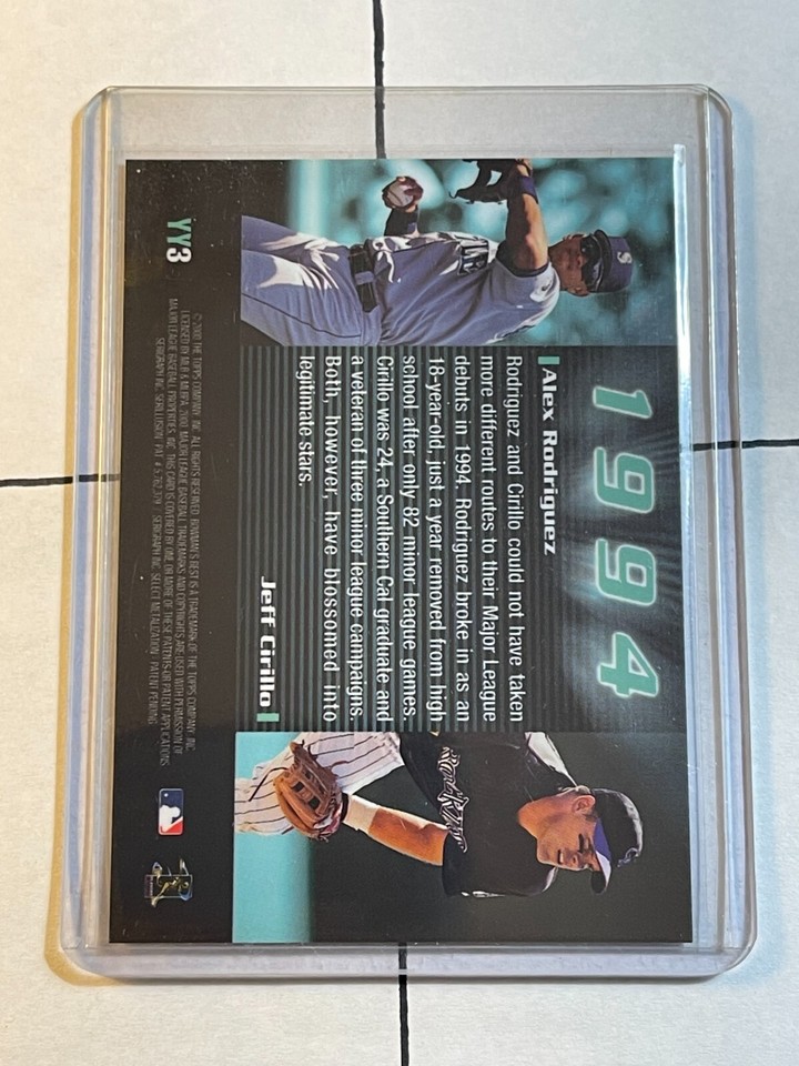 Alex Rodriguez Jeff Cirillo 2000 Bowman's Best Year by Year Refractor # ...