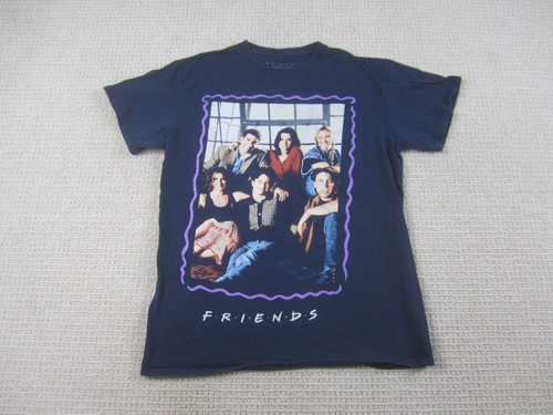 Friends Shirt Womens Medium Blue Graphic Short Sleeve Television Show ...