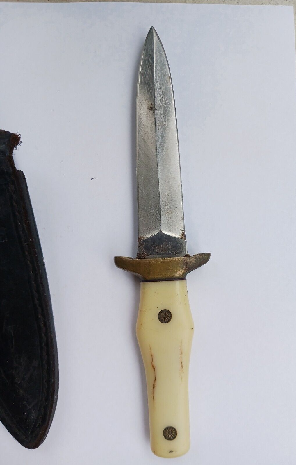~VINTAGE 1970's Ka-Bar 2750 Fixed Blade Boot Knife, Gamblers Dagger ...