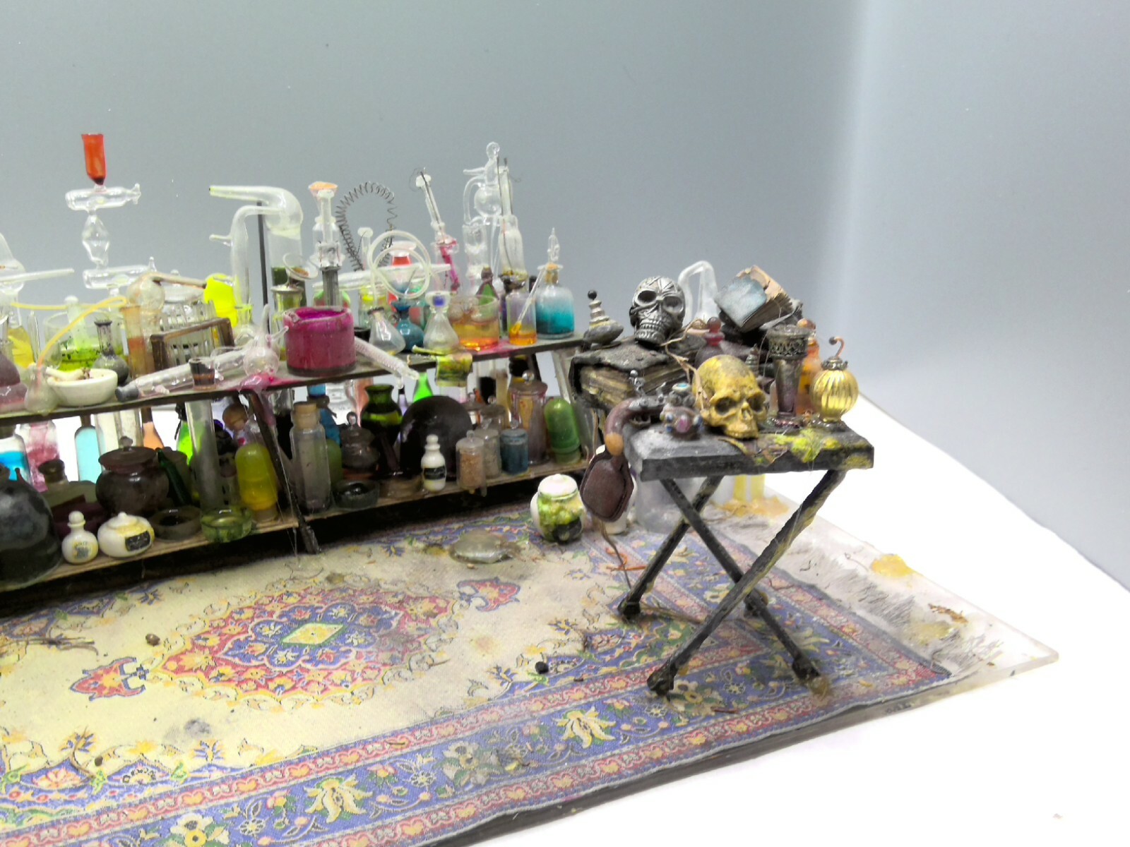 COLLECTIBLE, HANDMADE, OOAK RARE LABORATORY DIORAMA 3 PIECES ONLY ONE ...