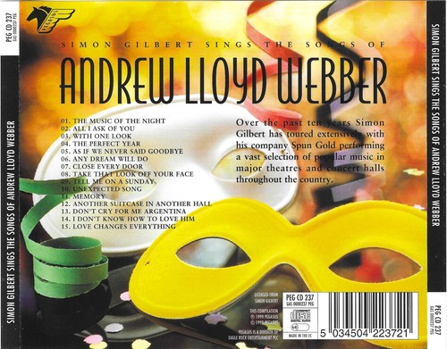 Simon Gilbert - Sings The Songs Of Andrew Lloyd Webber (1999) CD | eBay