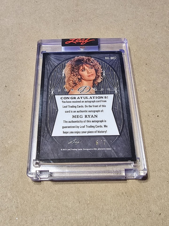 2023 Leaf Decadence Meg Ryan Autograph 6/7 Auto Black Frame | eBay