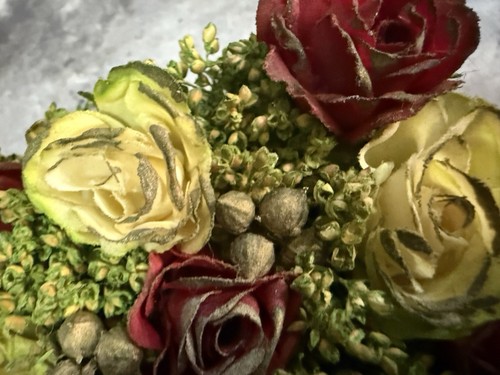 Decorative Vintage Red Roses Gold Flower Box Home Decor | eBay