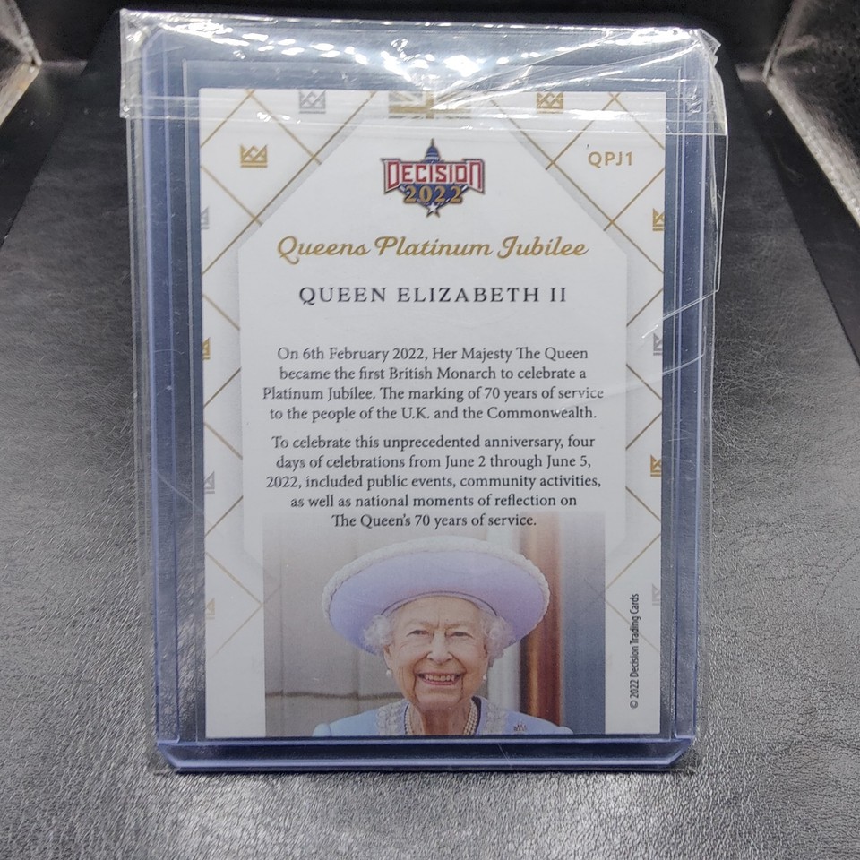 Queen Elizabeth II Decision Vault Platinum Jubilee #QPJ1 GREEN FOIL #'d ...
