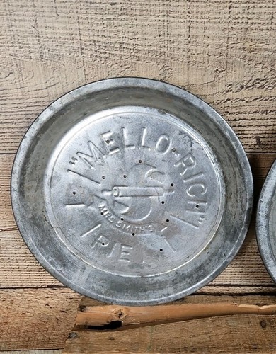 Vintage Mrs. Smith's Mello-Rich Pie 9 1/2" Tin Pan Advertising Embossed ...