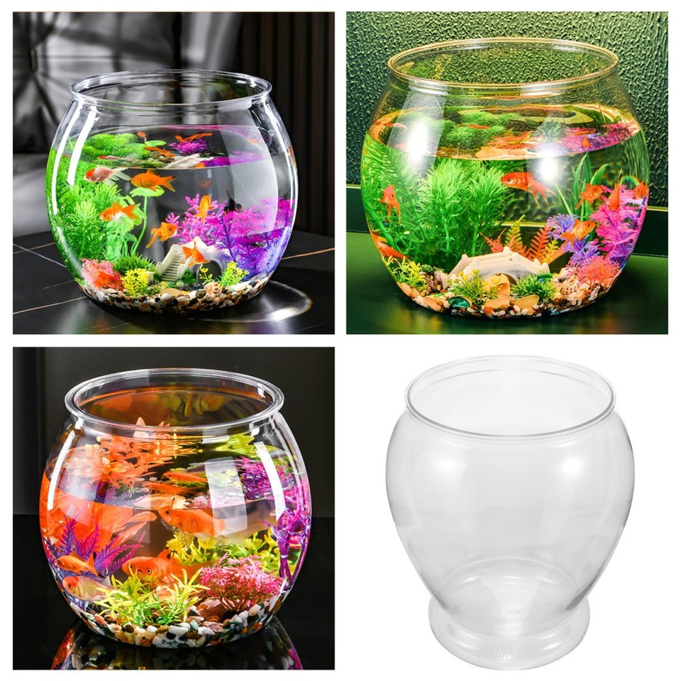 Desk Ecological Fish Bowl Fish Tank Desktop Aquarium Tank Clear Betta ...
