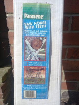 Parasene Galvanized Steel Saw Horse with Teeth with safety chain | eBay UK