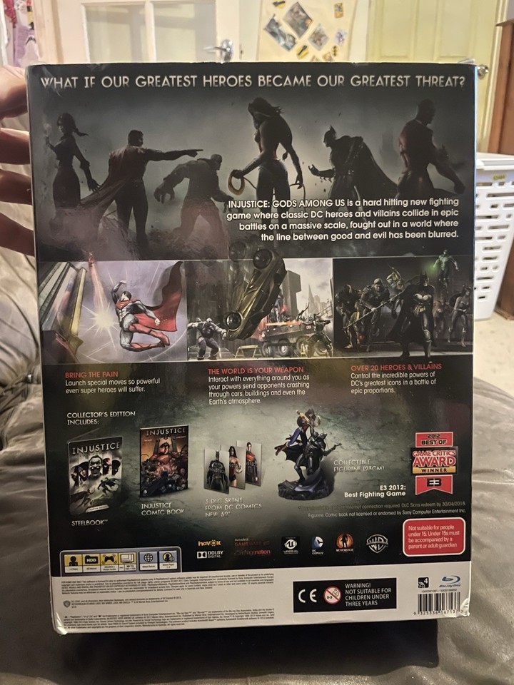 PS3 Injustice Gods Among Us Collector's Edition Statue And Game With ...
