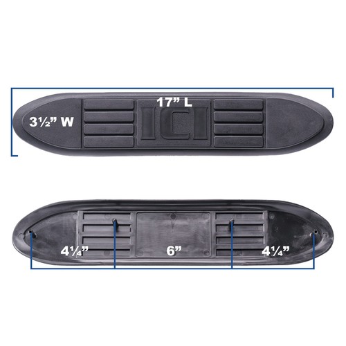 ICI 3" Round Bar Saddle Style Step Pad (With ICI logo. Clips Included ...