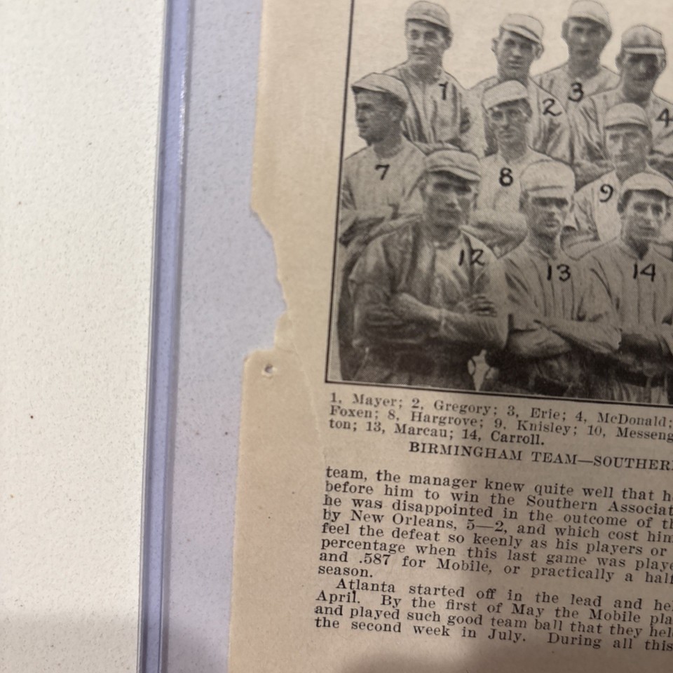 1913 Birmingham AL Baseball Team Picture Southern Association Antique ...