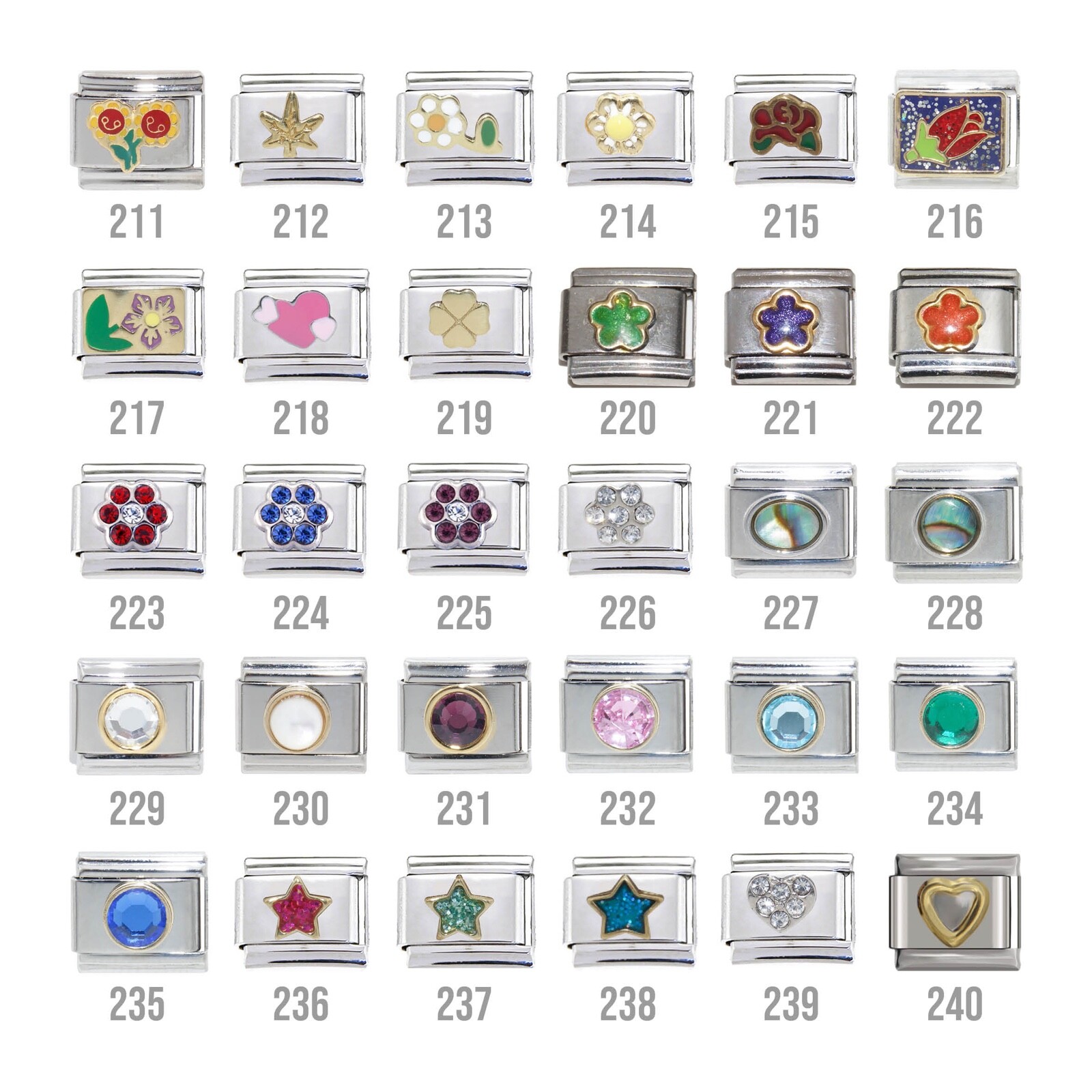 Bracelet including 2 or more 9mm Italian charm - fits classic Italian ...