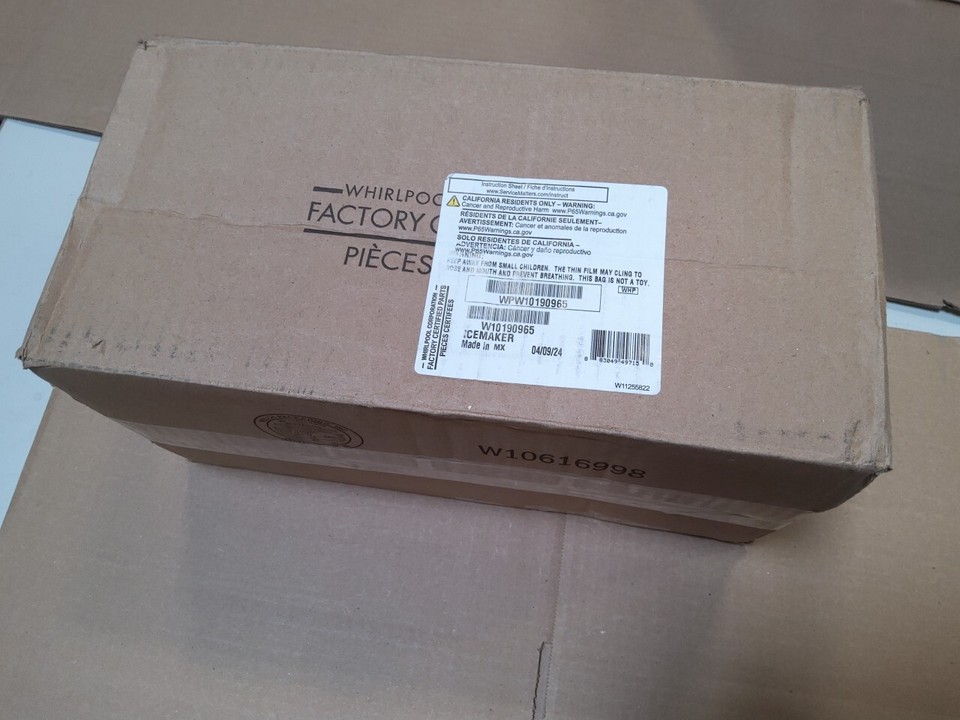OEM Whirlpool WPW10190965 W10190965 | W11381372 Refrigerator Ice Maker ...