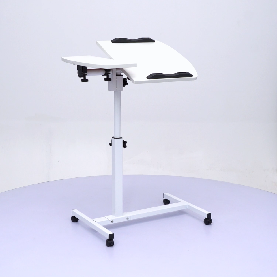 Portable Workstation[ROLLING SWIVEL LAPTOP DESK]Stand Up Adjustable ...