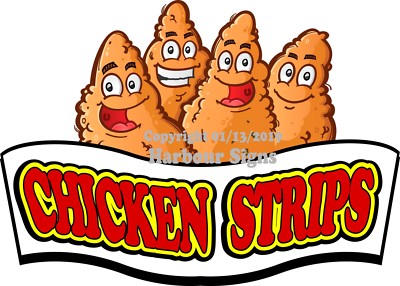 Chicken Strips DECAL (Choose Your Size) Food Truck Concession Vinyl ...