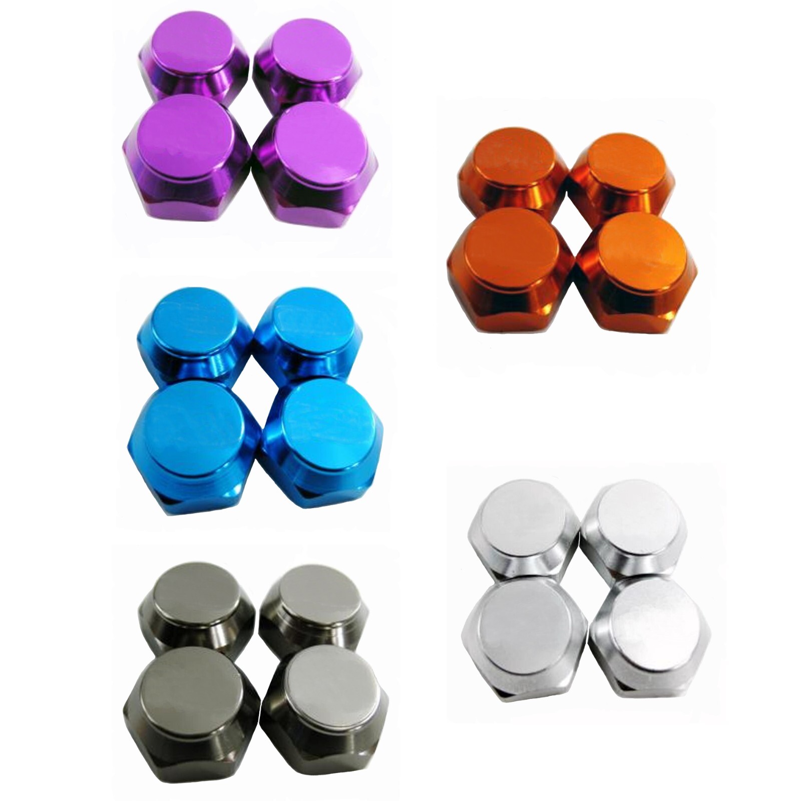 1/8 17mm Alum metal Wheel Hub Mount Nuts P1.0mm 4P For RC Car kyosho ...