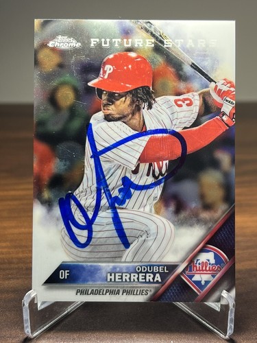 Odubel Herrera Signed Autographed 2016 Topps Chrome Baseball Card #129 ...