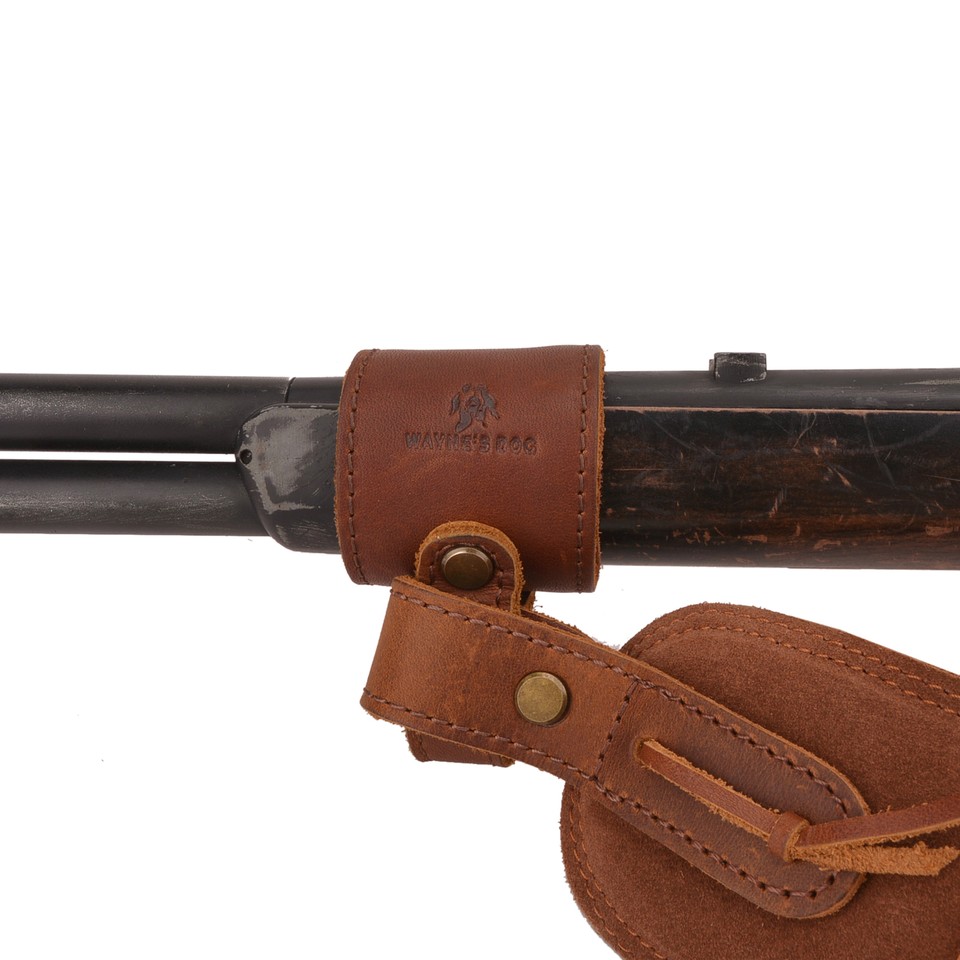 No Drilling Leather Gun Sling Loops Slip On Barrel Mount For Shotgun ...