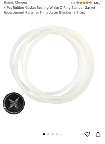 4 PCS White Rubber Sealing O-Ring Gasket Replacement Parts,Compatible ...