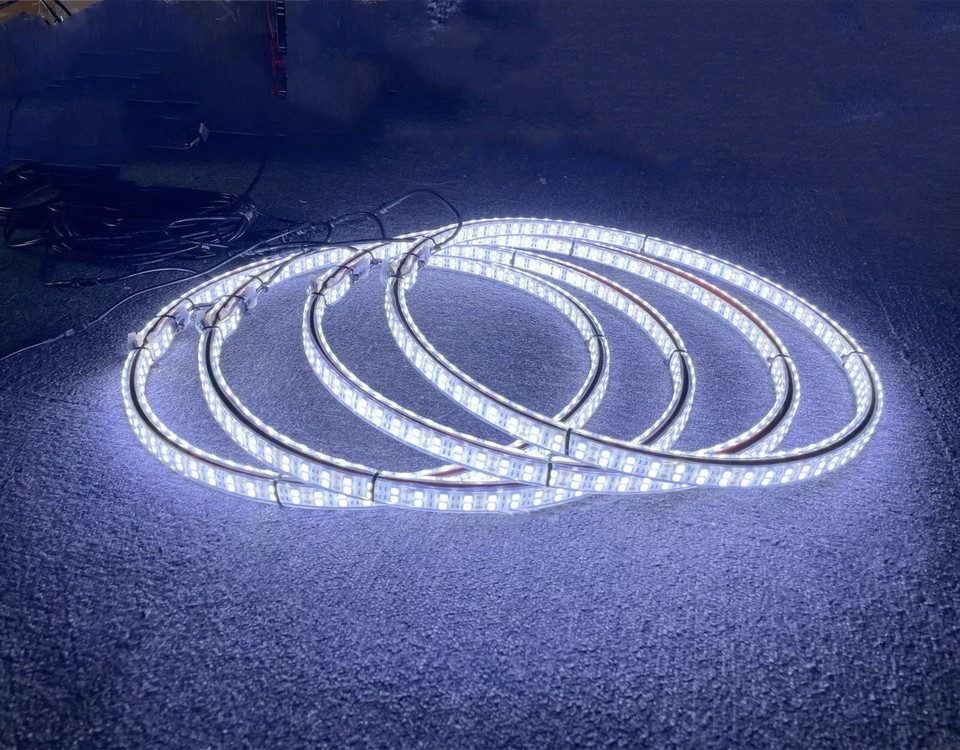 15.5"IP68 Double ROW COLD WHITE Double Sided LED Trucks Wheel Rim Light ...