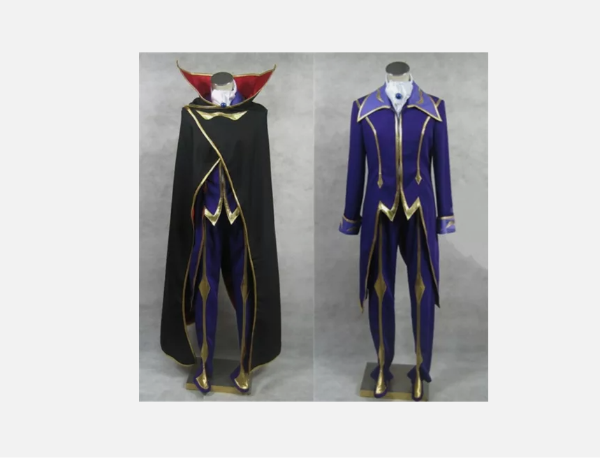 Full Set Anime Code Geass Cosplay Zero Lelouch Costumes Suit | eBay