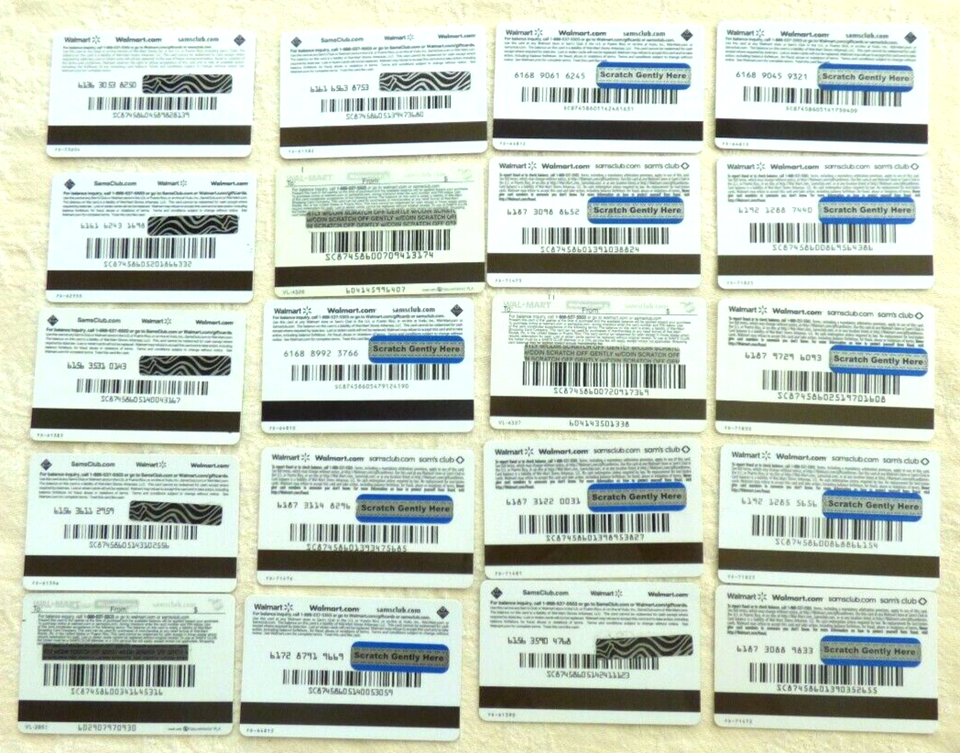 Sam's Club Gift Card - LOT of 20 Different - Collection - Collectible ...