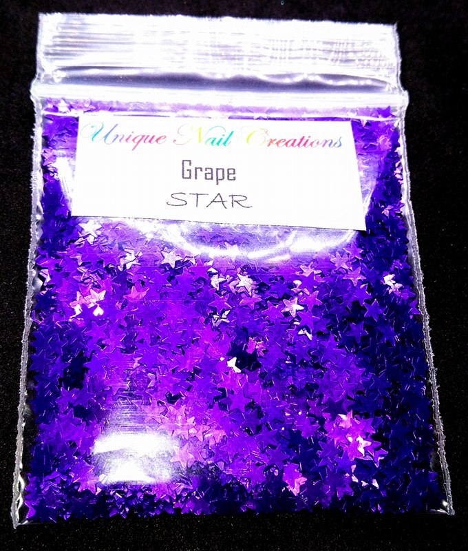 Acrylic Stars Holographic Star Glitter - Choose Your Color For Nails ...