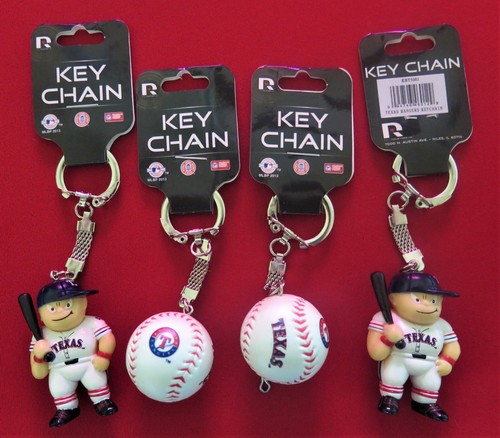 FOUR (4) TEXAS RANGERS PLASTIC, BASEBALL KEY CHAINS FROM RICO ...