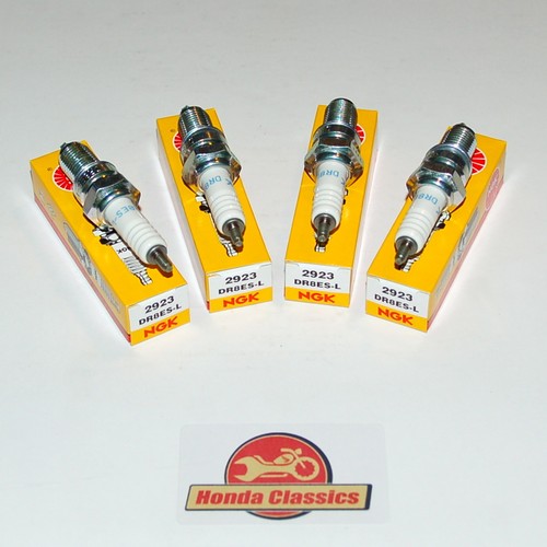 Honda NGK Spark Plug Set CB350F CB400F 400/4 Four SOHC DR8ES-L x 4 ...