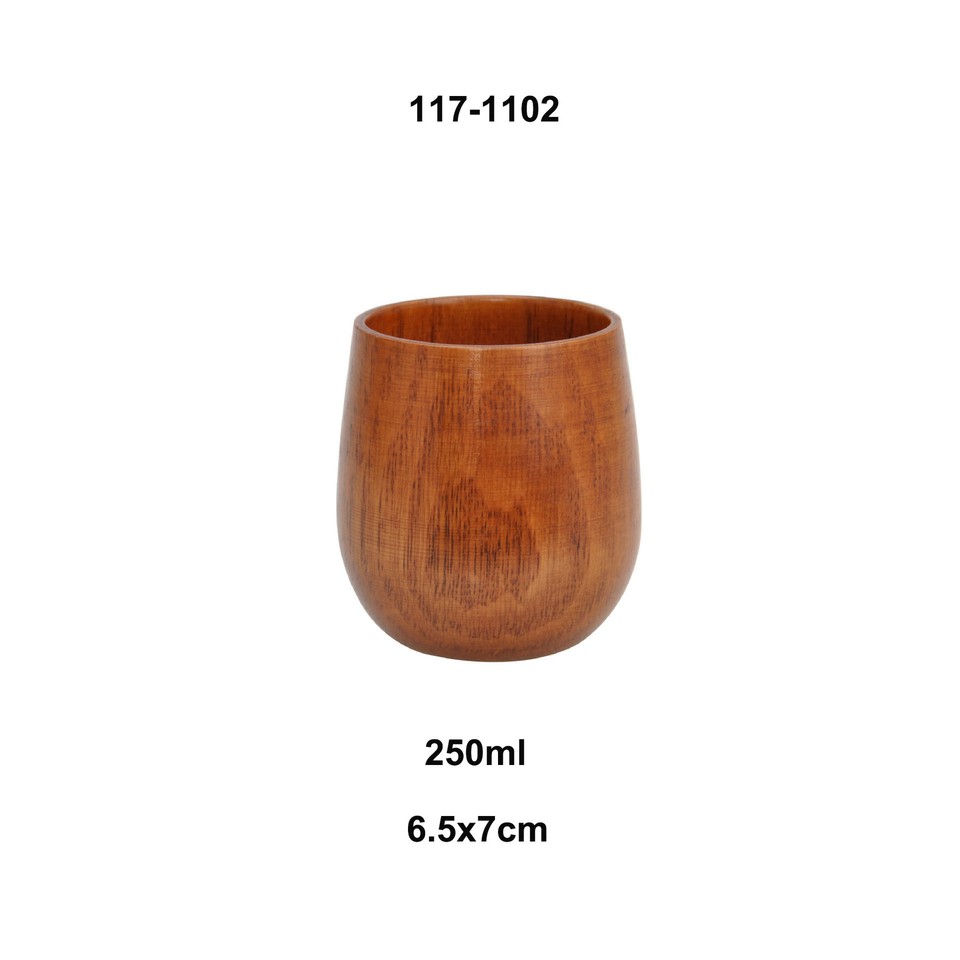 Wooden Handcraft Cup Milk Drinking Mug Wood Coffee Tea Beer Juice Milk ...