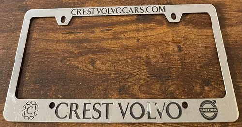 Crest Volvo Dealership Booster License Plate Frame Frisco METAL | eBay