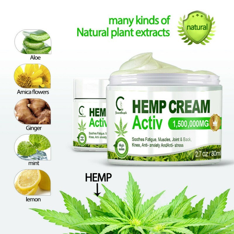 Hemp Pain Relief Cream 80ML Natural Support Pain Relief Back Neck Joint ...