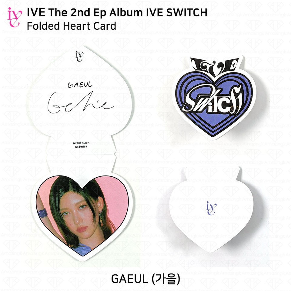IVE 2nd EP Album IVE SWITCH Official Photocard Postcard Heart Card ...