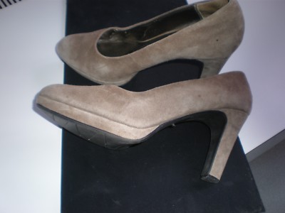 MODA SPANA SHOES Women TAUPE Suede Platform High Heels Pumps Shoe 8M ...