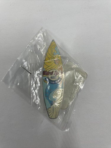 Hard Rock Cafe pin Newport Beach Blue Surfboard Series Yellow Floral ...
