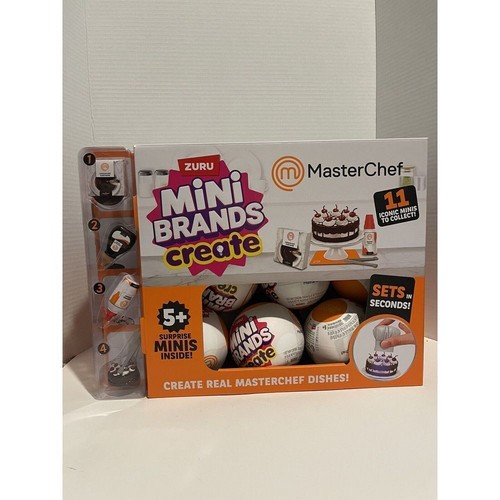MINI BRANDS CREATE MASTERCHEF NEW (15) BALLS W/ DISPLAY CASE ...