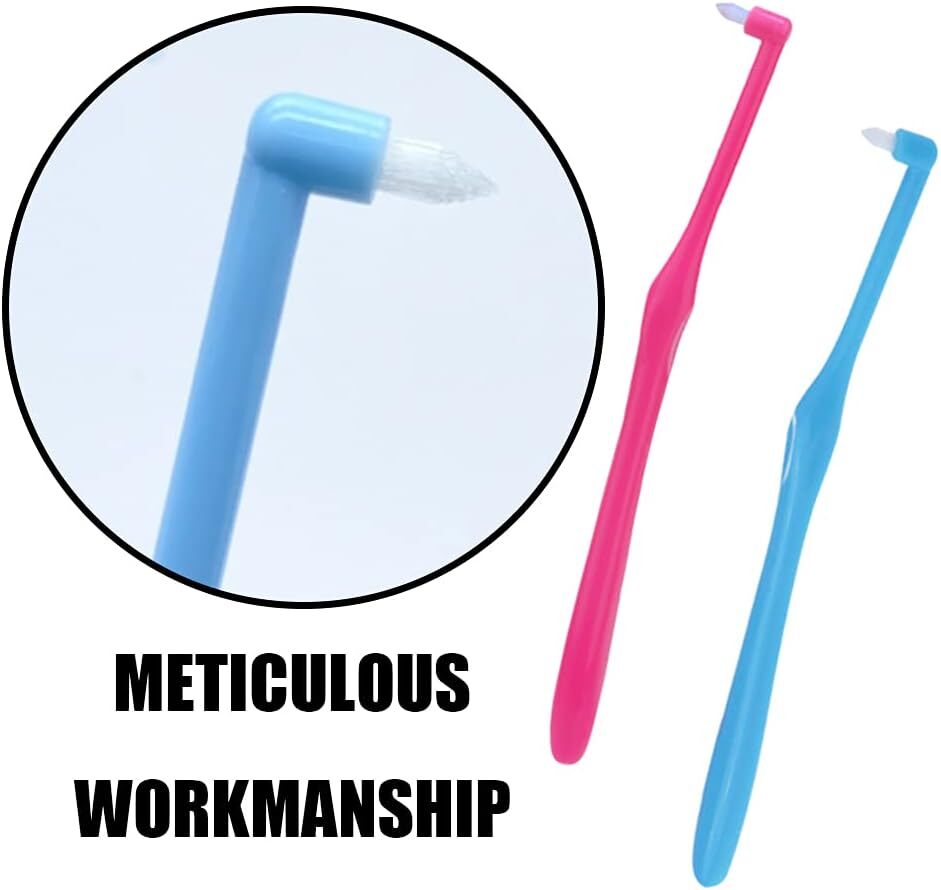 Compact Single Tufted Toothbrush implants dentures braces gums ...