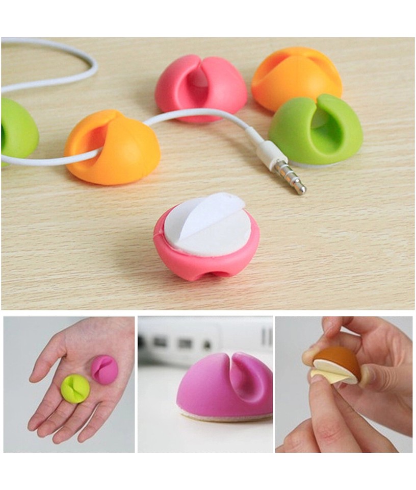 Cable Drop clip desk tidy organizer wire cord lead USB CHARGER HOLDER ...