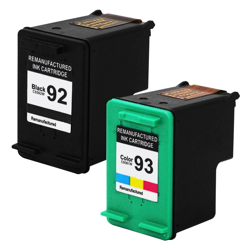2 PK 92 93 Ink Cartridge compatible For HP Photosmart C3135 C3140 C3150 ...