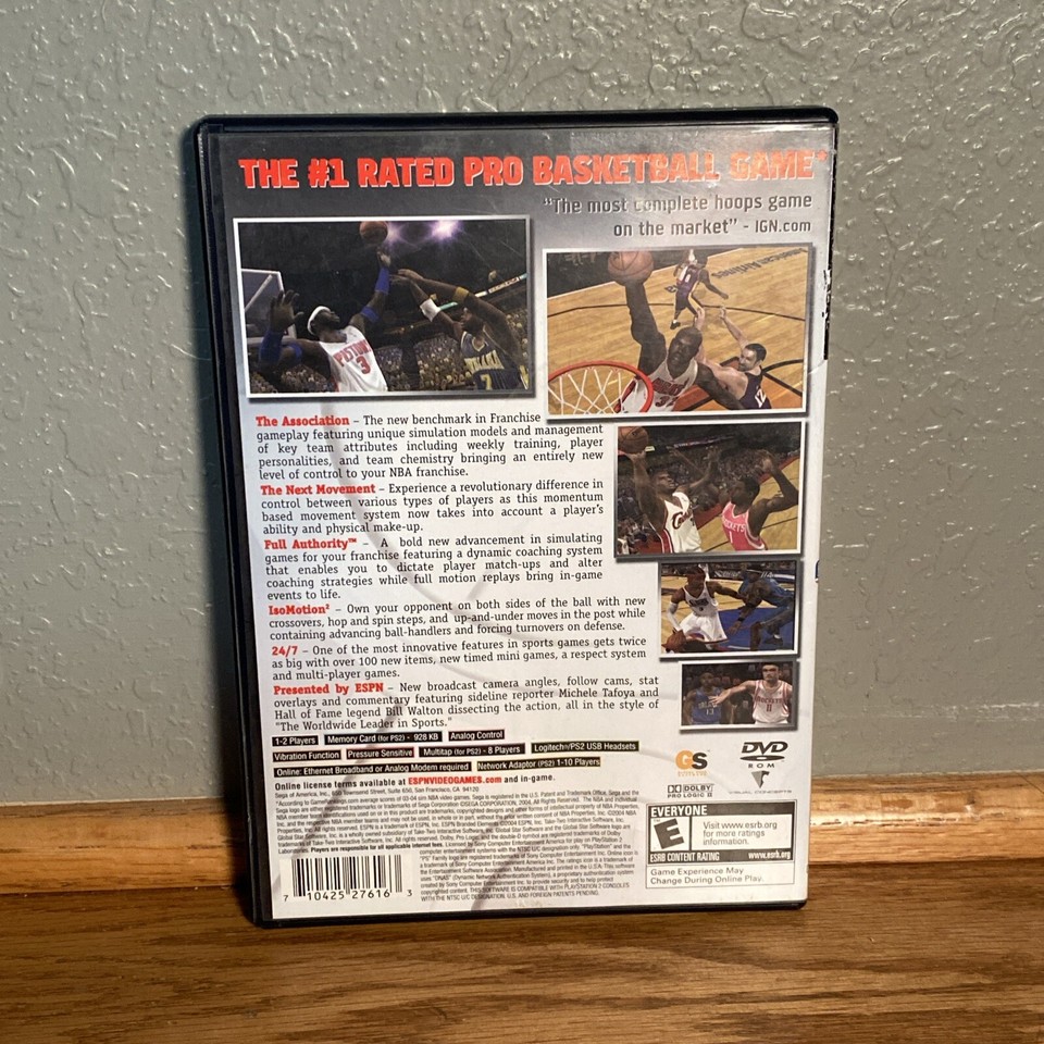 ESPN NBA 2K5 (2004) Sony PlayStation PS2 Video Game - Complete (CIB ...